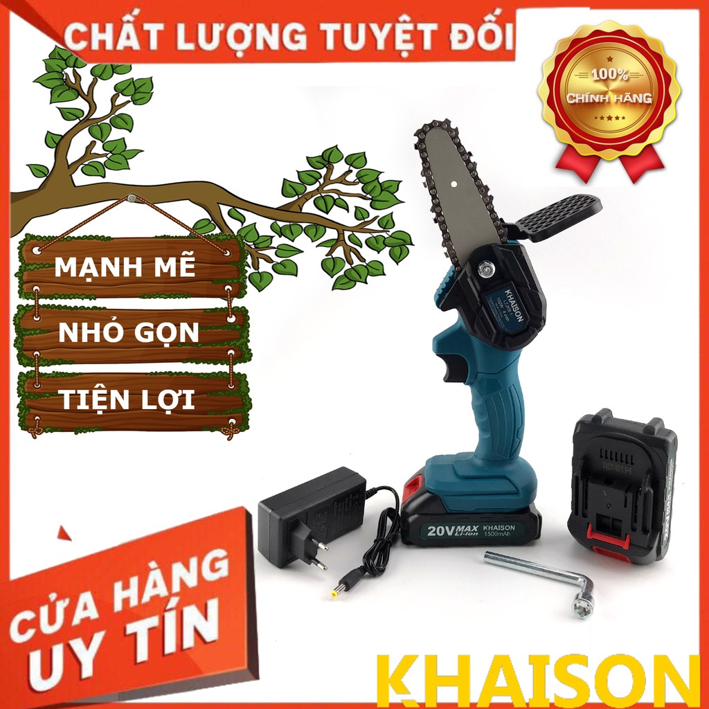 Máy cưa xích cầm tay 4inch 20v Khaison | Shopee Việt Nam