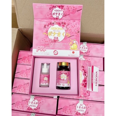 Viên Uống Thơm Cơ Thể HEBONA Sakura Japan 60v ( Tặng kèm tính dầu thơm ...