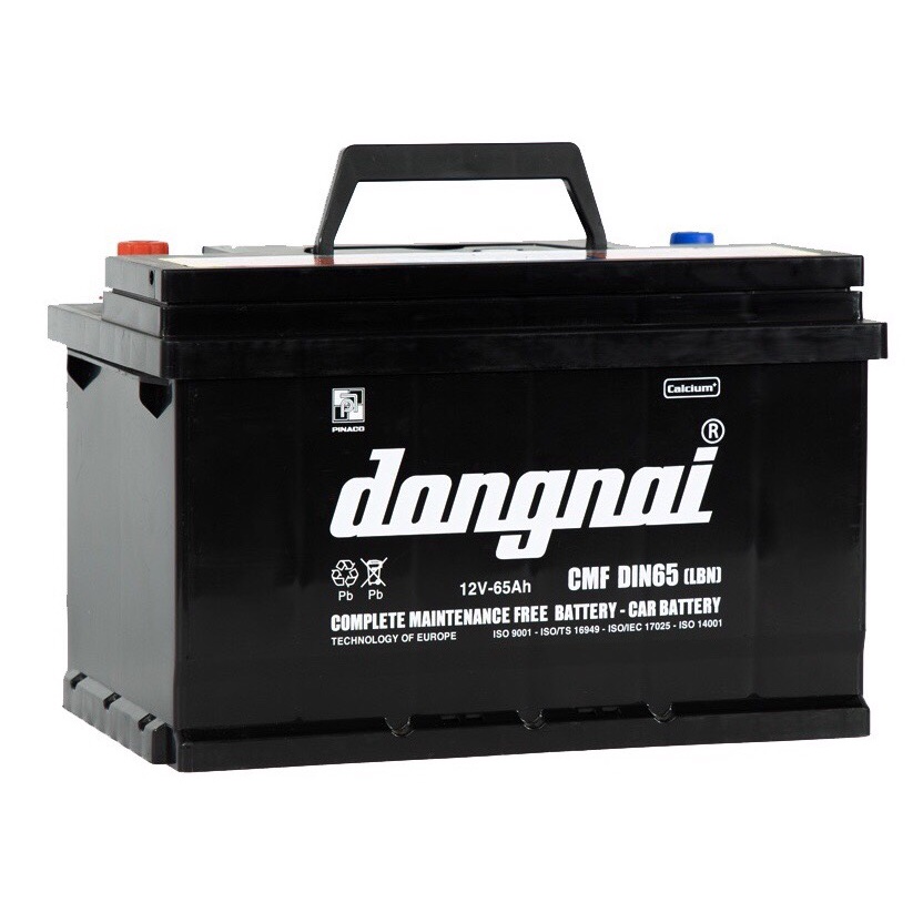 Bình ắc quy 12v khô miễn bảo dưỡng đồng nai CMF DIN65 [LBN] | 12V - 65ah | Shopee Việt Nam