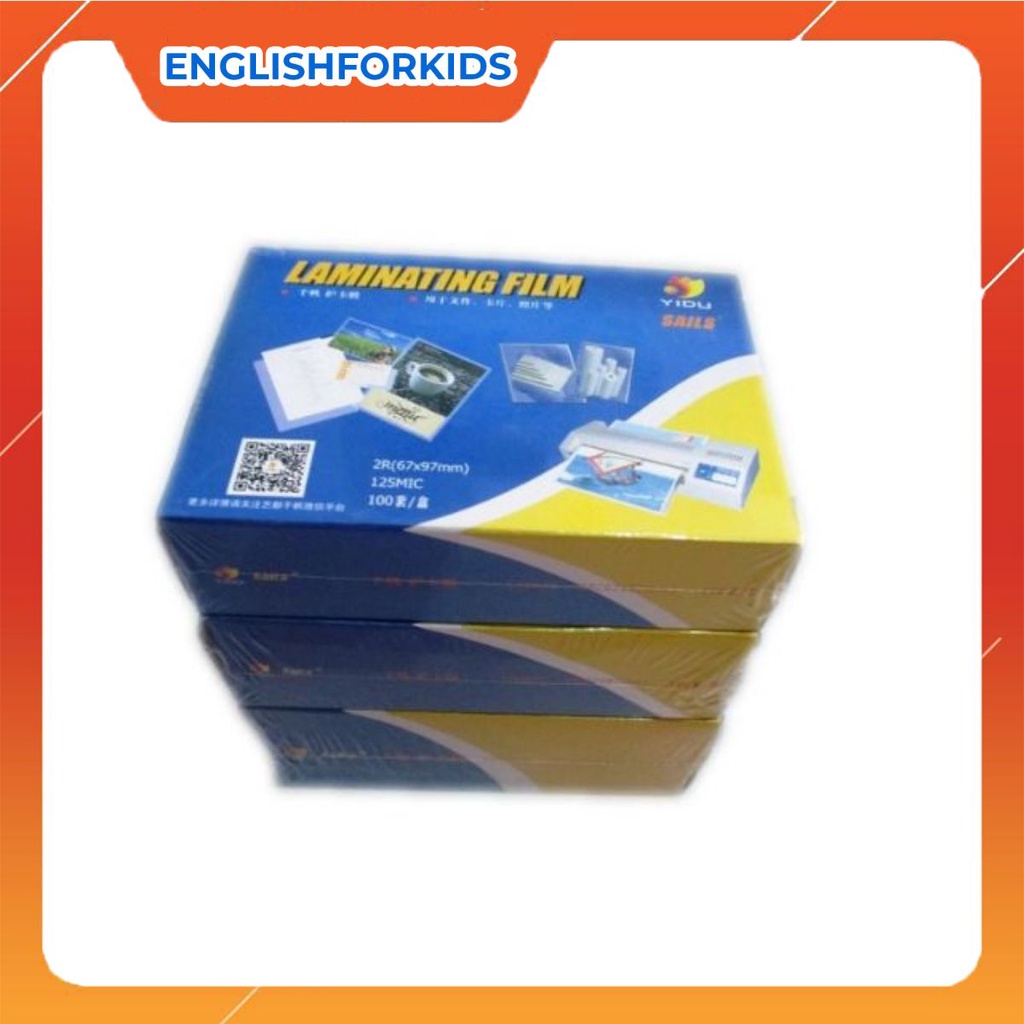 Màng ép platics khổ A4-A5-A6 định lượng 80 MIC - English For Kid | Shopee Việt Nam