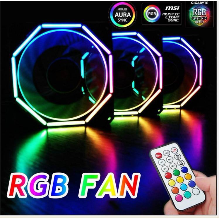 Bộ 5 Fan Led RGB Coolmoon V8 +Hup ,điều khiển_NTC1 | Shopee Việt Nam