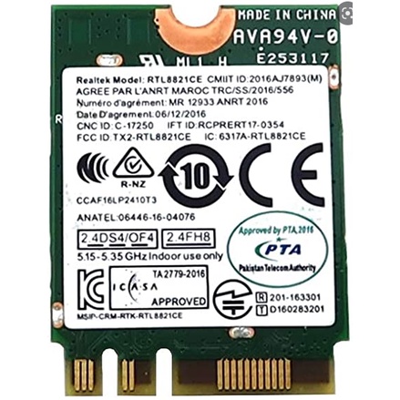Card REALTEK WiFi Bluetooth RTL 8821 CE bóc máy đồng bộ HP | Shopee ...