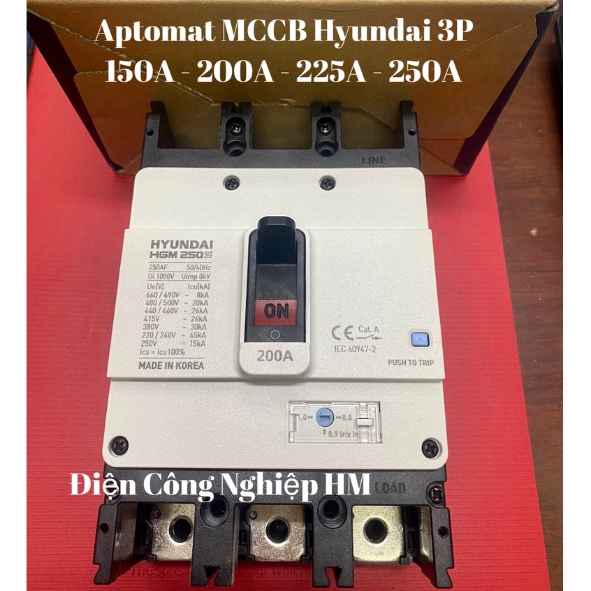 Aptomat MCCB 3 Pha HGM250H-F Hyundai dòng 150A~250A - Chính Hãng, Át Tô ...