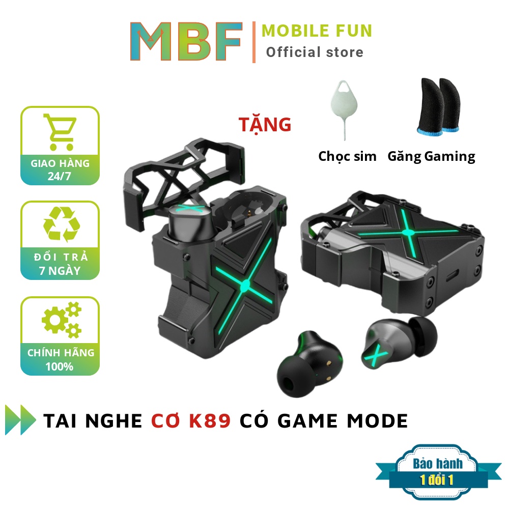 Tai nghe bluetooth K89 đèn LED chữ X nhiều chế độ. Tai nghe GAMING K89 ...