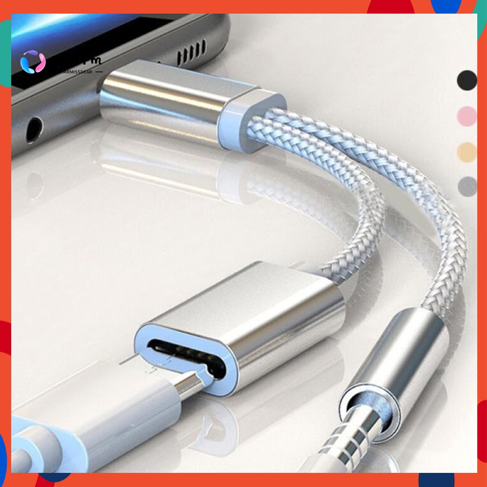 Dây cáp chuyển đổi âm thanh tai nghe 2 trong 1 type-c sang 3.5mm | Shopee Việt Nam