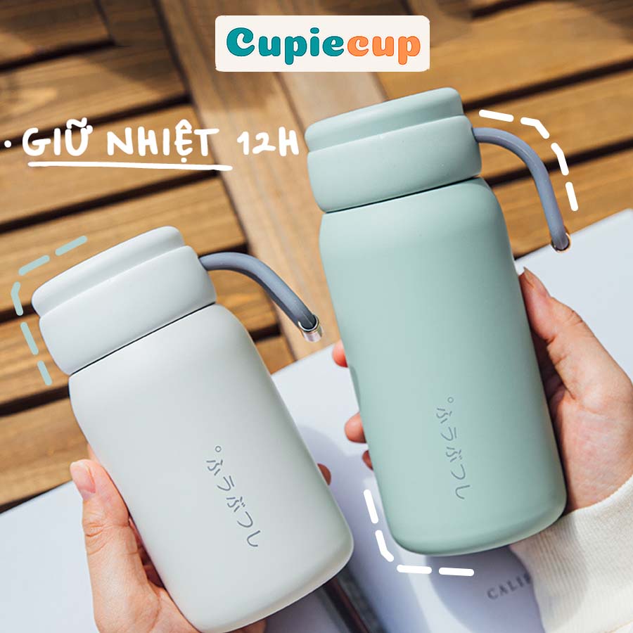 Bình Giữ Nhiệt 12h 320ml Inox 304 Có Quai Cầm Phong Cách Nhật Bản Nhiều Màu Cao Cấp COC005 ...