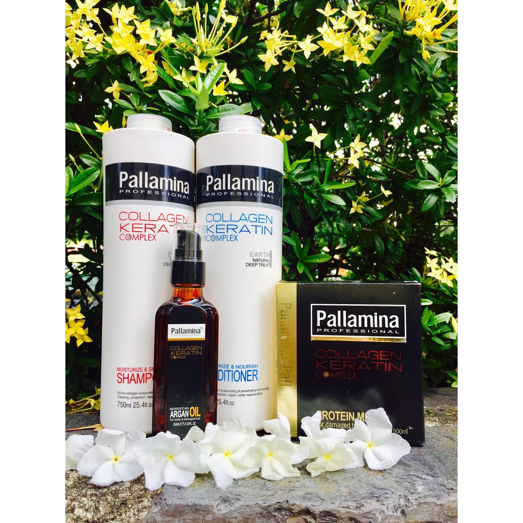 BỘ DƯỠNG TÓC PALLAMINA COLLAGEN KERATIN 750ML | Shopee Việt Nam