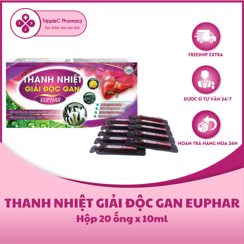 Siro Thanh Nhiệt Giải Độc Gan Euphar - Mát gan, giải độc gan và hỗ trợ tăng cường chức năng gan ...
