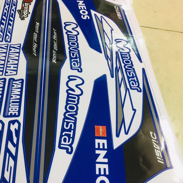 Tem Exciter Movistar rời xe xanh in cực nét (bộ) | Shopee Việt Nam