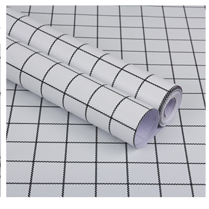 giấy dán tường - mẫu Ô KẺ NHỎ TRẮNG khổ 45cm 1 mét | Shopee Việt Nam