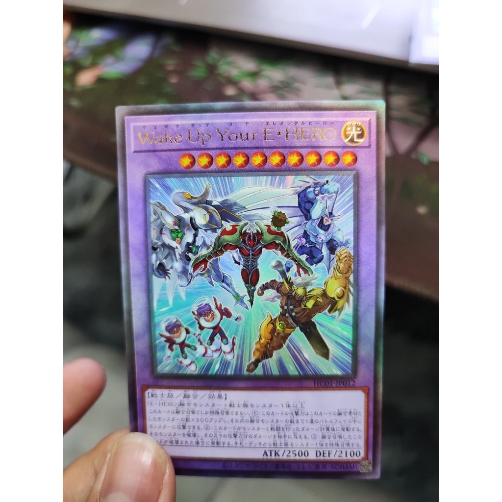 [Yugioh Funny Shop] 1 lá thẻ bài Wake Up Your Elemental HERO - HC01-JP012 - Ultimate Rare ...