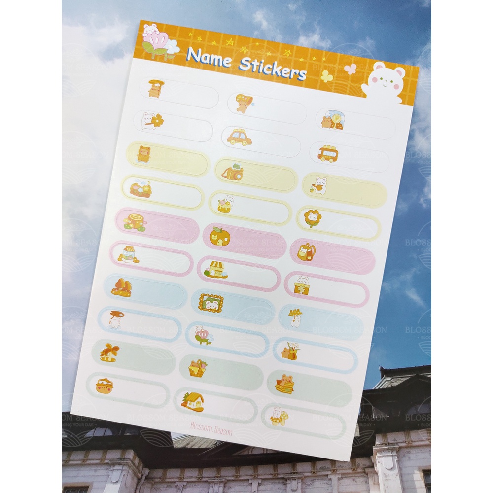 [STICKER] Nhãn dán tên mini Name stickers – Blossom Season | Shopee ...
