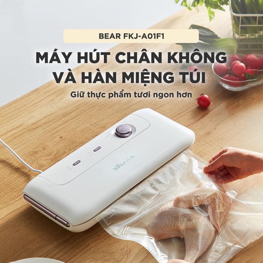 [Hàng công nghệ mới] Máy hút chân không và hàn miệng túi Bear Model ...