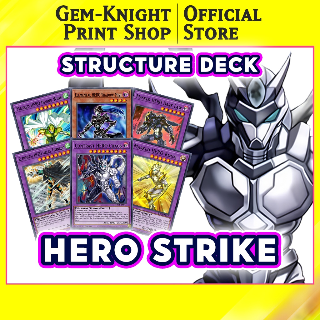 [Bài In] Bộ bài Yugioh - HERO Strike Structure Deck | Shopee Việt Nam