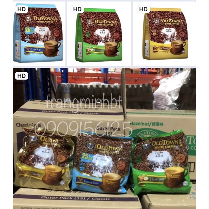 Cafe Trắng OLDTOWN Malaysia - bịch 570g (15 gói x38g ) | Shopee Việt Nam