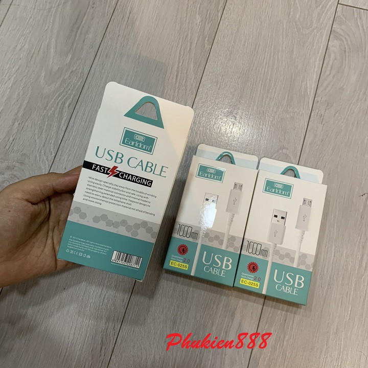 Cáp sạc EarlDom 1M Ec-025 Samsung | Shopee Việt Nam