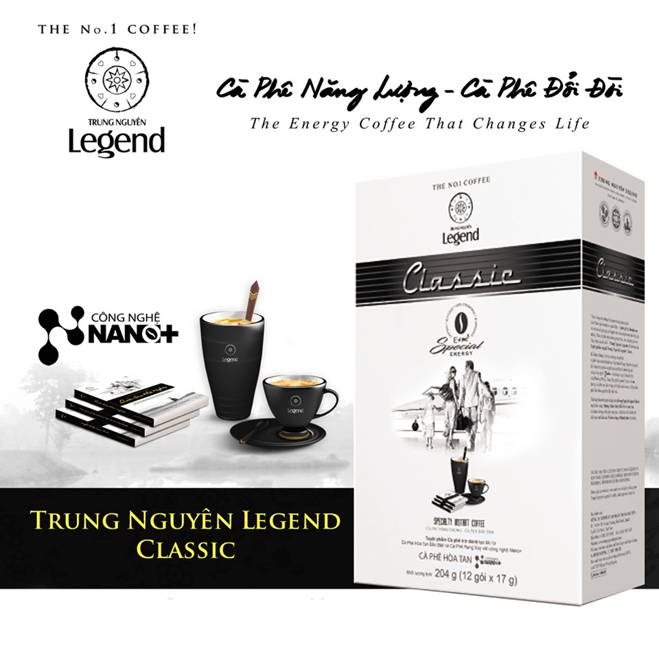 Cà Phê Legend Classic Trung Nguyên (12 Gói x 17g) | Shopee Việt Nam