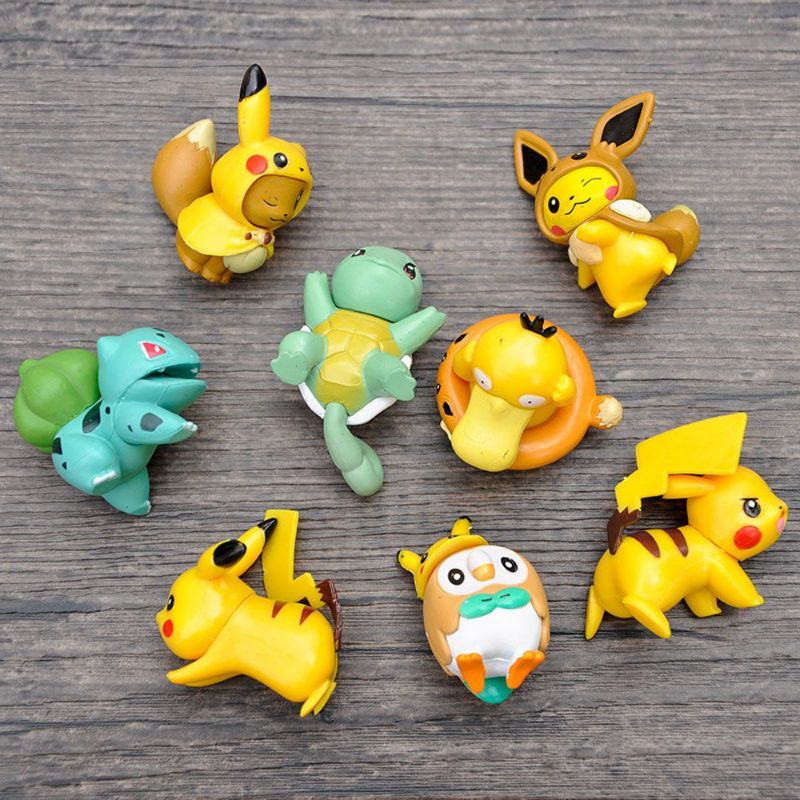 Set 8 mô hình nhân vật pokemon mini siêu cute | Shopee Việt Nam