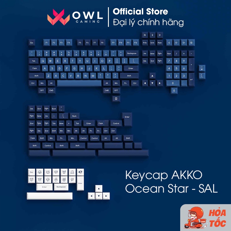 Set keycap AKKO Ocean Star (ABS Double-Shot / SA-Leveled profile / 195 ...