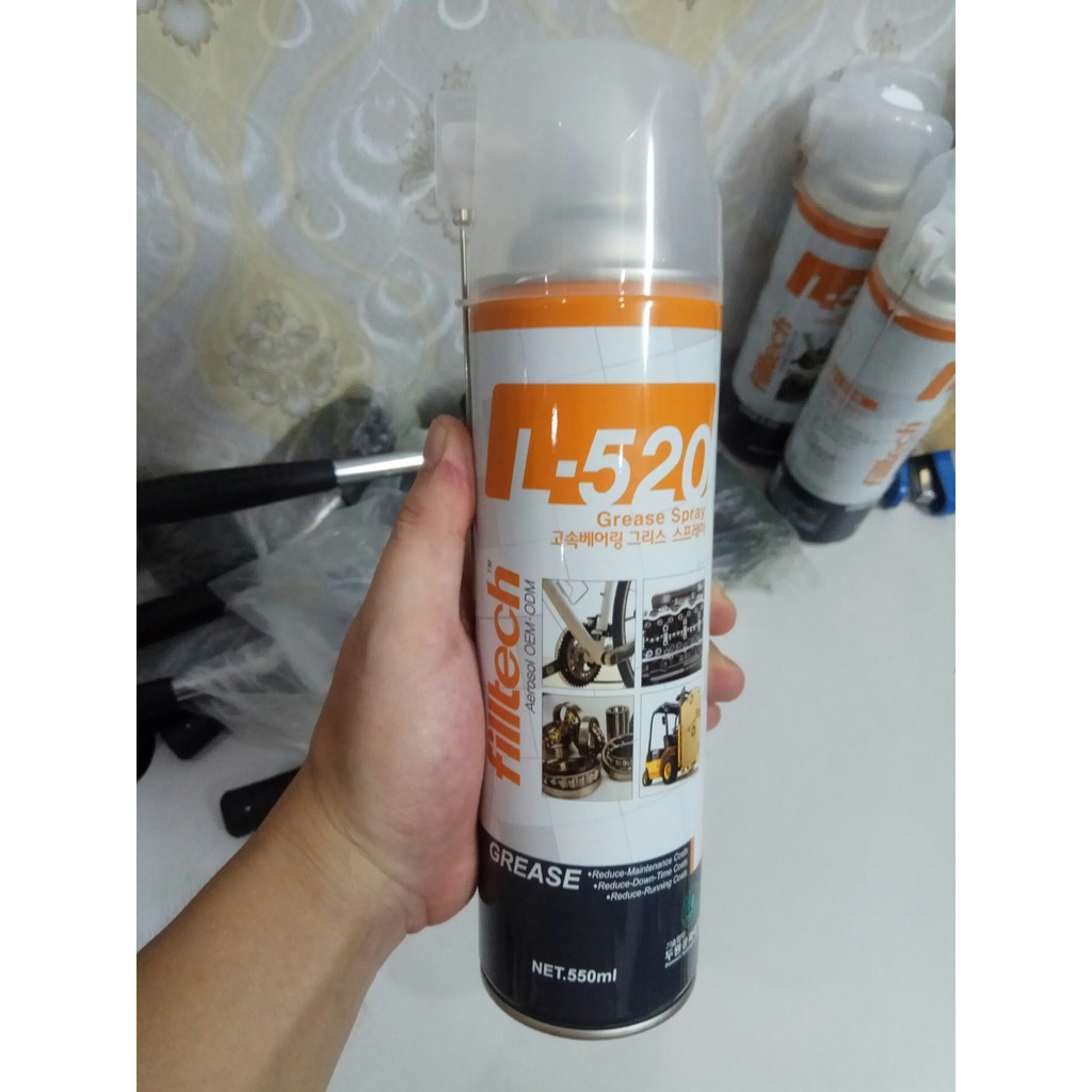 Xịt mỡ bôi trơn chịu nhiệt Hàn Quốc Filltech L520 | Shopee Việt Nam