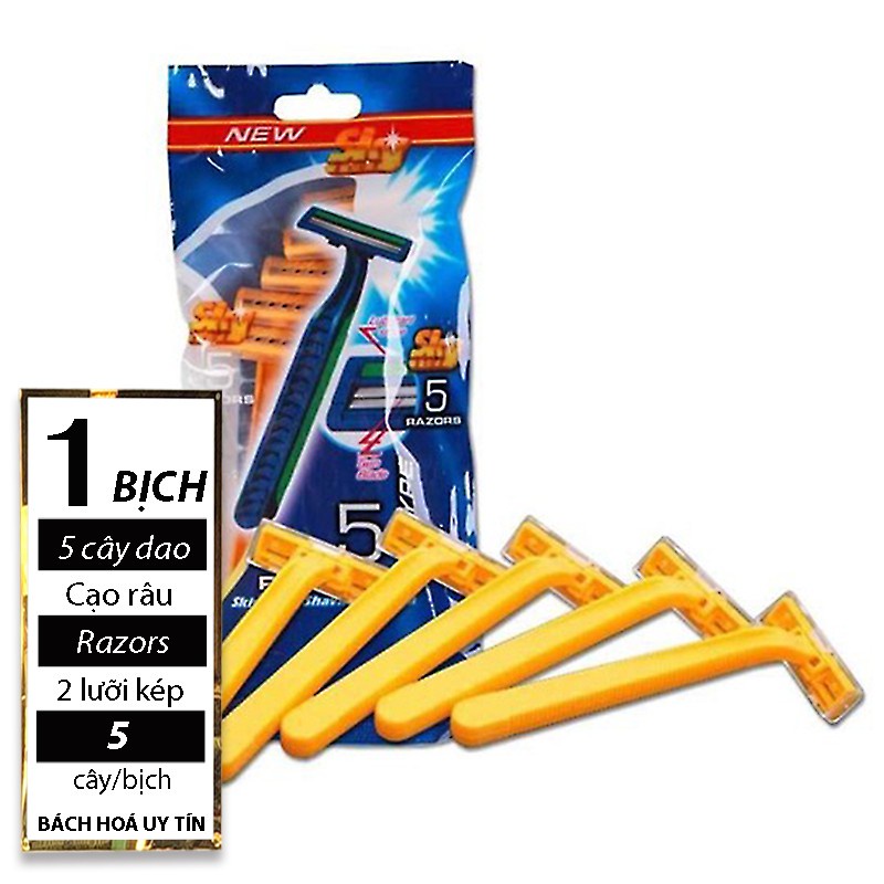 [Hà Nội] Dao cạo râu Razors 1 bịch 5 dao cạo | Shopee Việt Nam