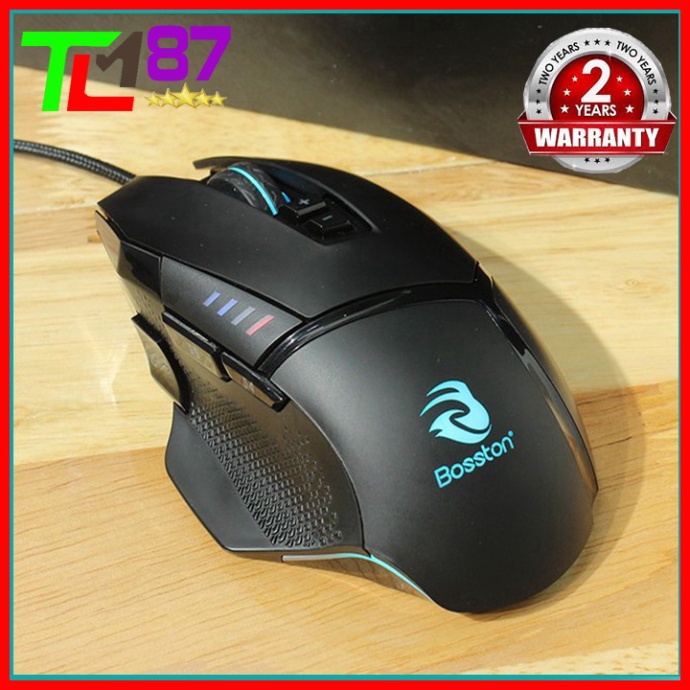 Chuột Máy Vi Tính Laptop Mouse Chơi Game BOSSTON GM800 Đèn LED 7 Màu ...