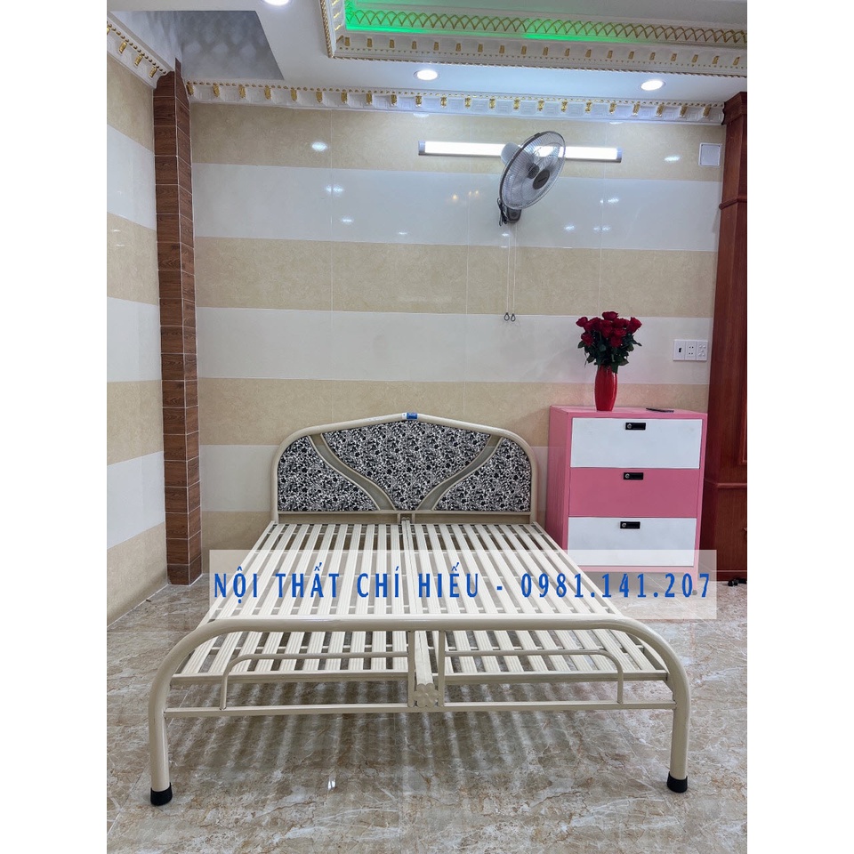 Giường sắt kích thước ngang từ 0,8M đến 1m8 dài 2M – GS38 mẫu đơn giản | Shopee Việt Nam