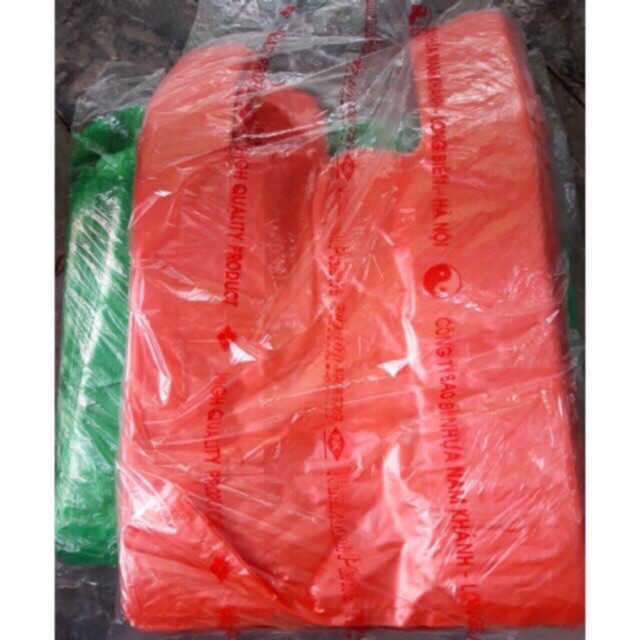 Túi nilon đỏ 2 quai cỡ 2kg - 10kg | Shopee Việt Nam