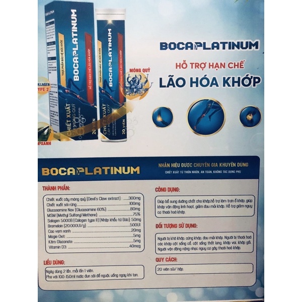 Boca gold (chiết xuất cây móng quỷ giúp khớp xương chắc khỏe, giảm sưng ...