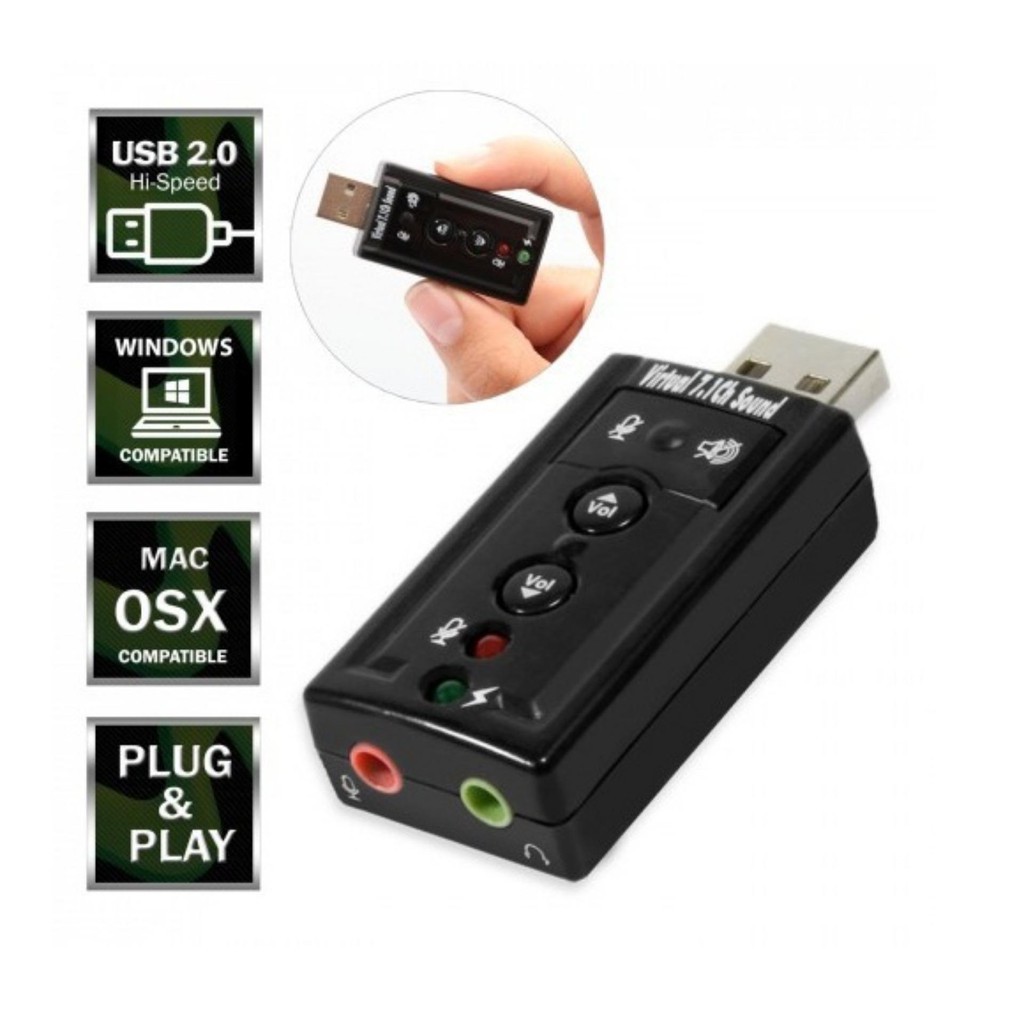 Bộ chuyển đổi USB ra Sound 7.1 3D / Card âm thanh 7.1 | Shopee Việt Nam