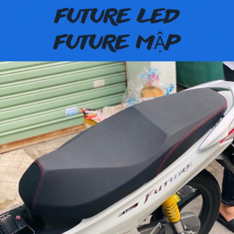 Yên Future Led , Future Mập 2 tầng gọt góc cạnh kèm da xịn 4 chiều may phối chỉ Đỏ ( Mút với Da ...