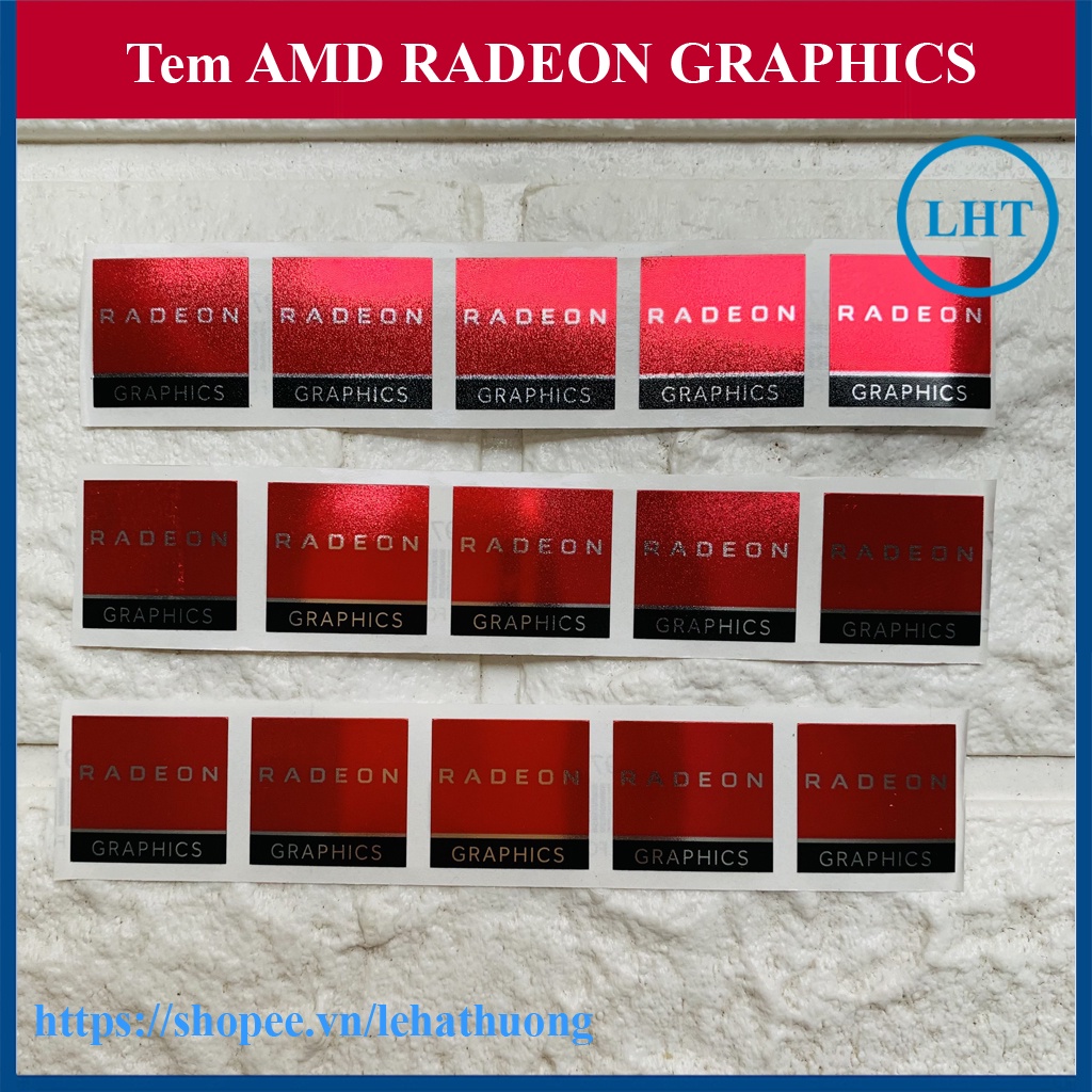 Tem AMD RADEON GRAPHICS - màu Đỏ - NEW Thay Tem Máy Tính Tem Laptop Tem ...