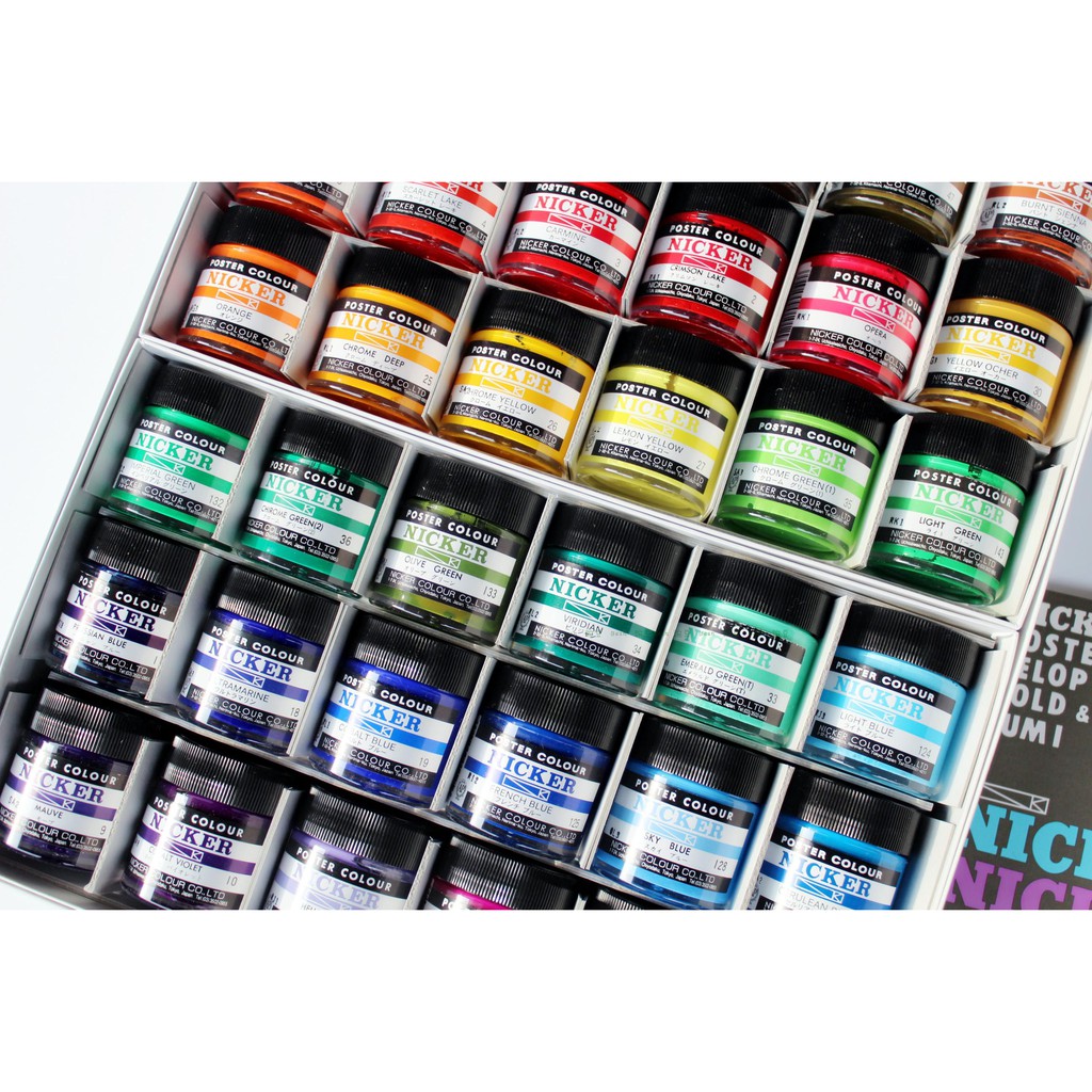 Set màu poster Nicker hũ 40ml | Shopee Việt Nam