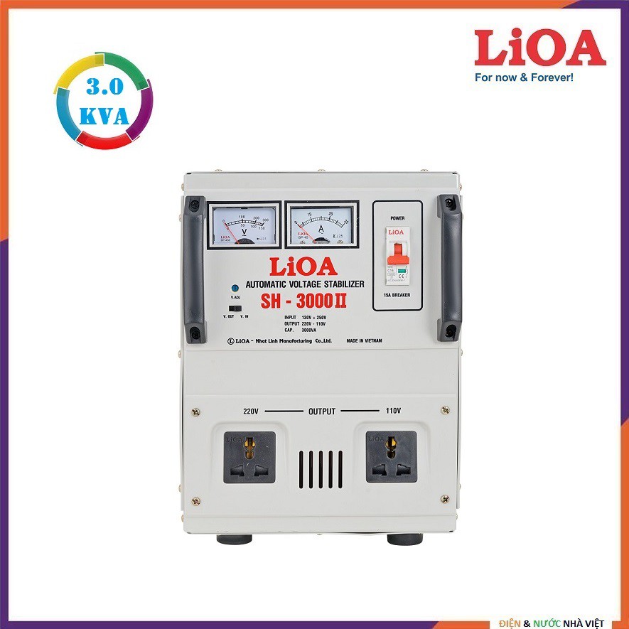 ỔN ÁP LIOA SH-3000 II CÔNG SUẤT 3.0kVA ĐIỆN ÁP VÀO 150V(130V) - 250V ( 100% DÂY ĐỒNG NGUYÊN CHẤT ...