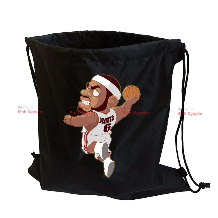 Balo dây rút đựng bóng rổ màu đen cầu thủ NBA chống nước bền đẹp có ...