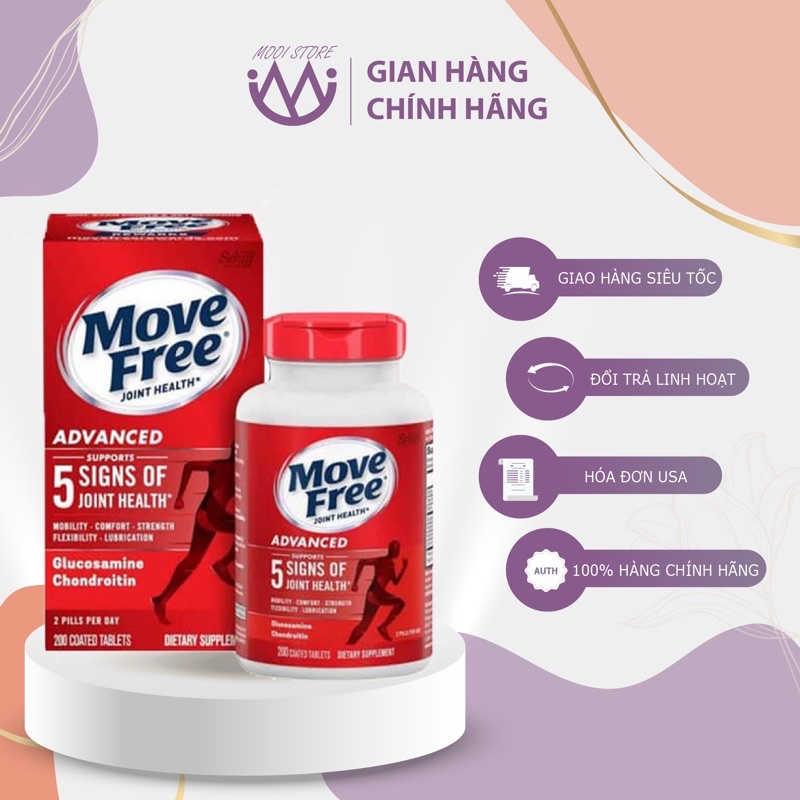 Viên Uống Bổ Khớp Move Free Advanced Joint Health 200 viên của Mỹ ...