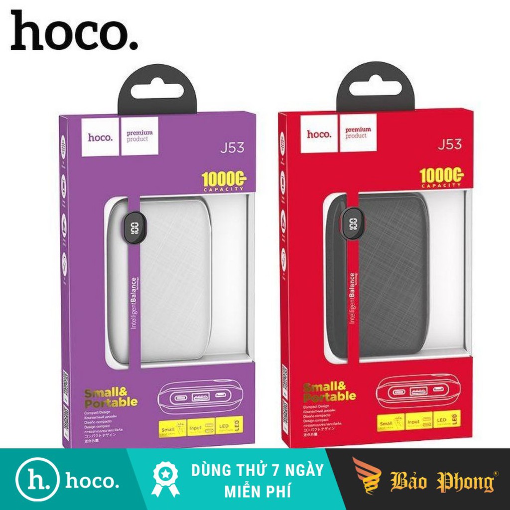 Pin dự phòng HOCO J53 dung lượng 10000mAh màn hình LCD | Shopee Việt Nam