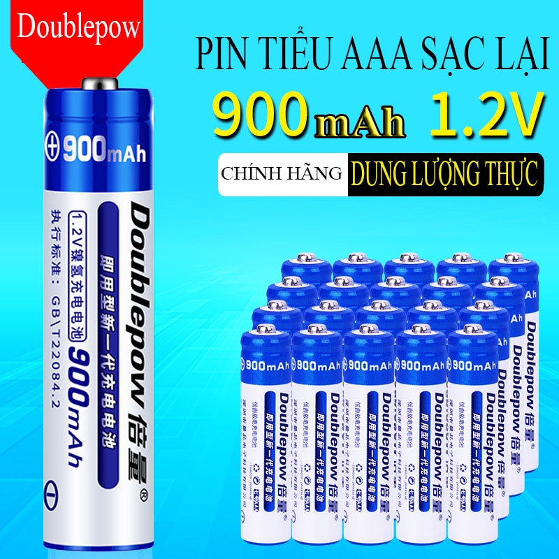 Pin tiểu AAA sạc lại (pin đũa) Doublepow dung lượng 900mAh - Pin chuyên ...