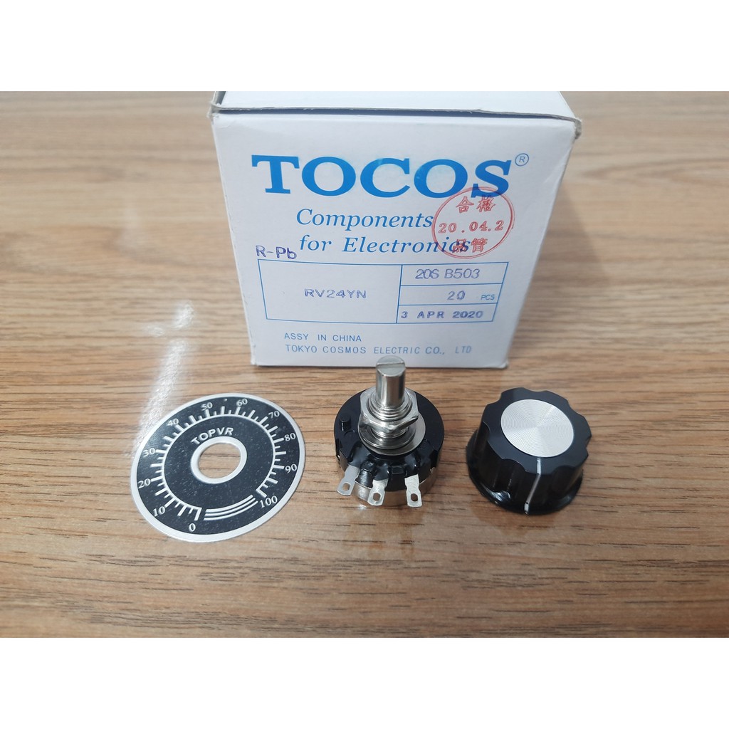 Chiết áp tocos, biến trở xoay tocos RV24YN 20S B103 / B502 / B504 ...