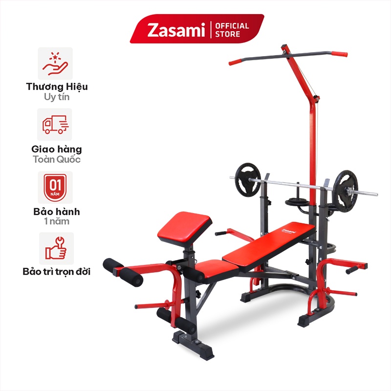 Giàn Tạ Đa Năng ZASAMI SGT-8210PLUS Tích hợp 10 chức năng kèm 50kg tạ ...