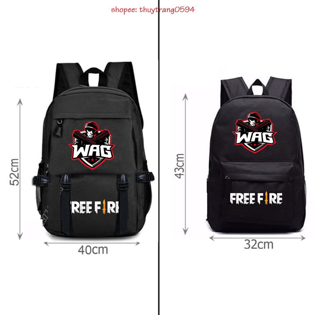 Balo Đi Học Free Fire Team Wag Peo Cực HOT | Shopee Việt Nam