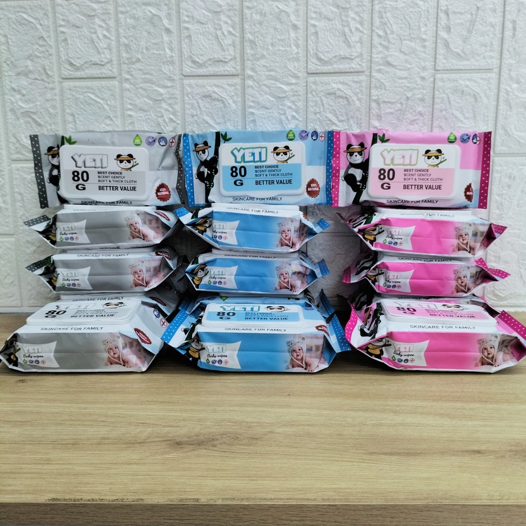 Combo 5 Bịch Khăn Giấy Ướt YeTi Thái Lan Không Mùi 80gr | Shopee Việt Nam