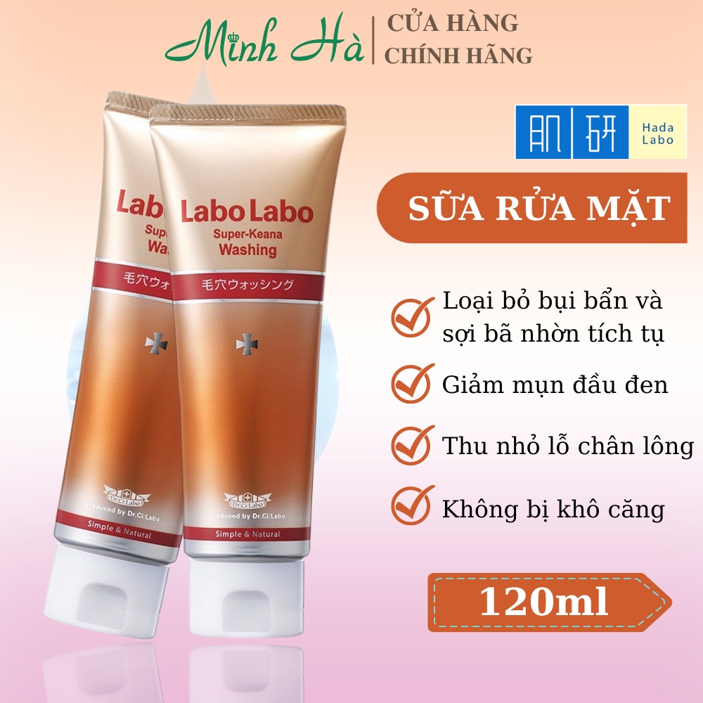 Sữa rửa mặt Labo Labo Super Keana Washing 120g giảm mụn đầu đen, se ...
