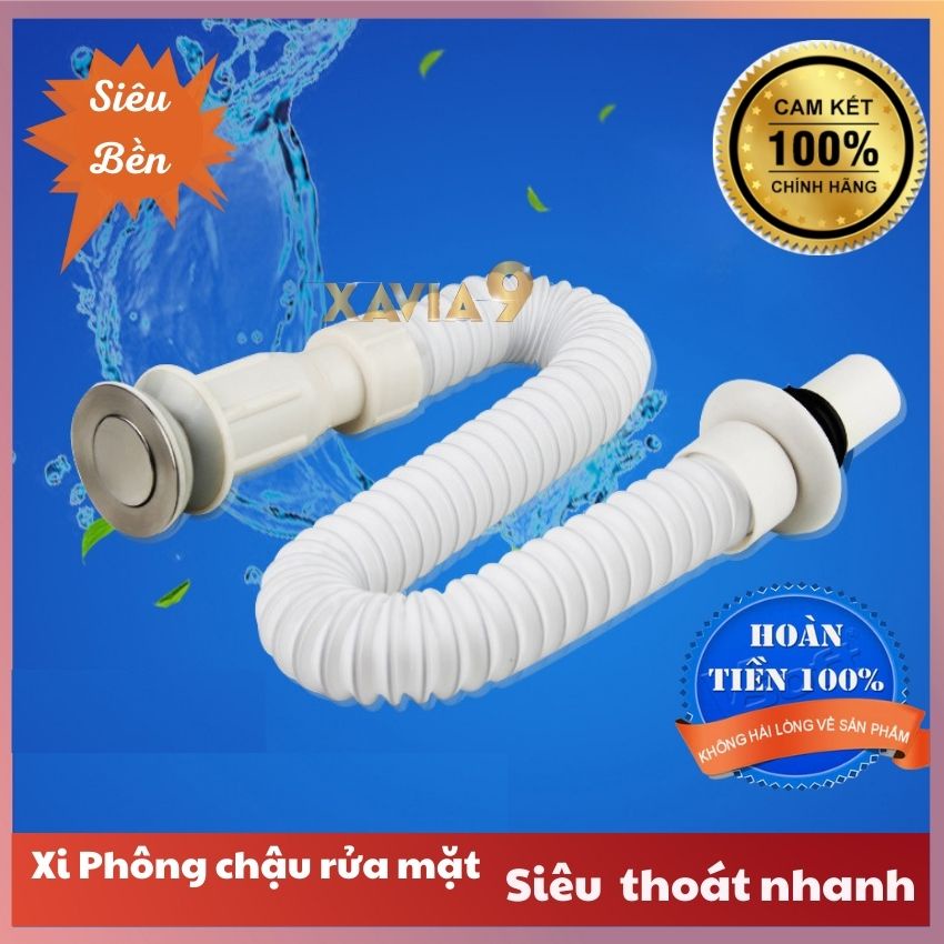 Xiphong thoát nước dành cho chậu rửa mặt, đầu inox đuôi mềm XAVIA Sử ...