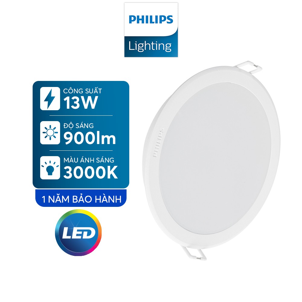 Bộ đèn downlight Philips LED 59464 MESON 125 13W WH recessed LED | Shopee Việt Nam