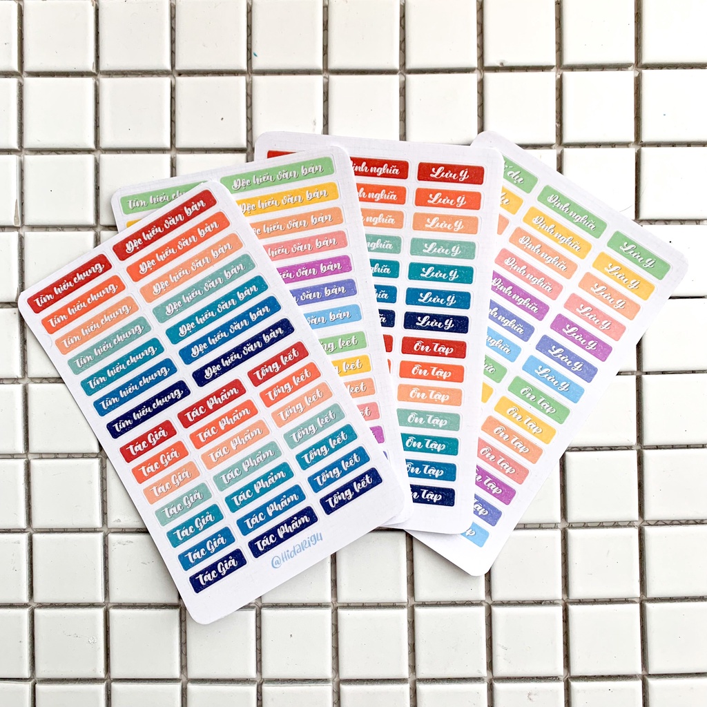 Sticker Đề Mục Môn Văn - Tự Nhiên / Sticker Ham Học - Hidari | Shopee ...