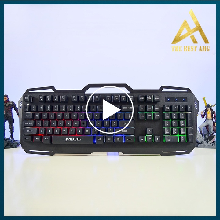 Bàn Phím Máy Tính Gaming Keycap Xuyên Led IMICE AK400 Bàn Phím Giả Cơ ...