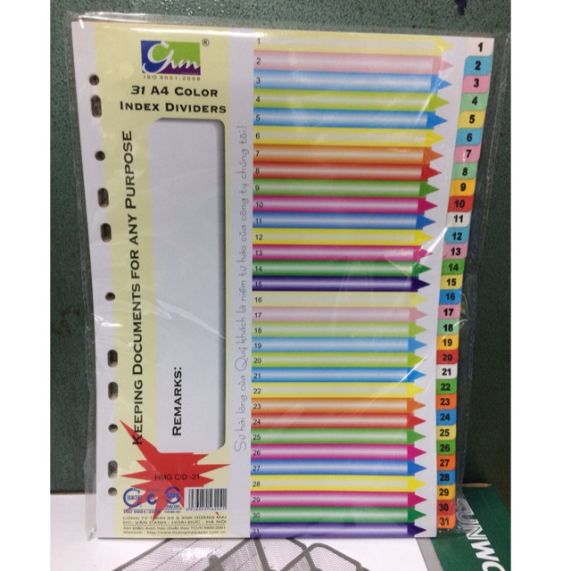 Chia file giấy 1-31 | Shopee Việt Nam