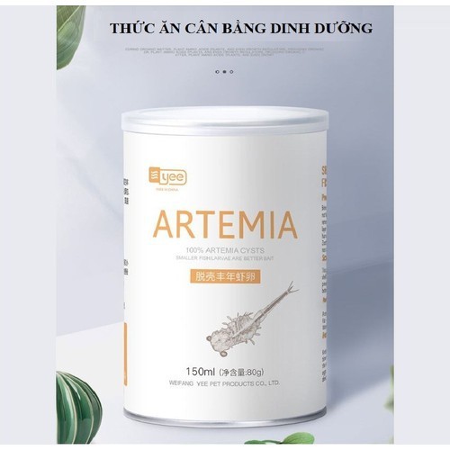 Art.emia sấy khô hủ 150ml (80g) cho cá ăn liền - tặng kèm ống nhỏ giọt ...