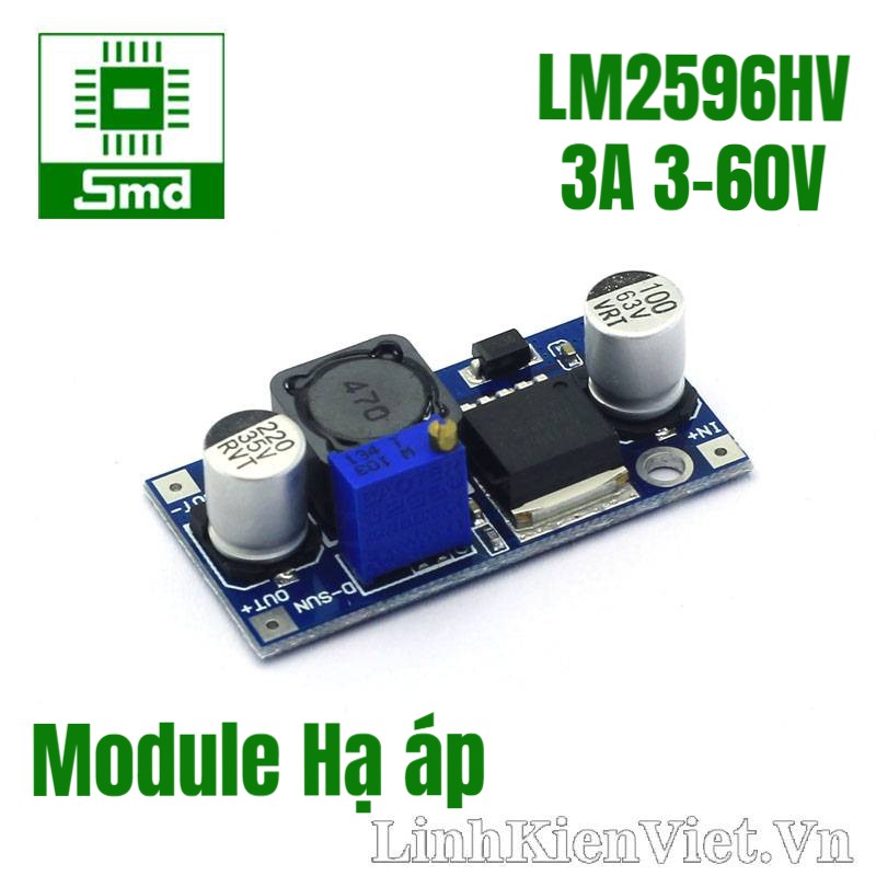 Module hạ áp 3A (3-45V) LM2596HV | Shopee Việt Nam